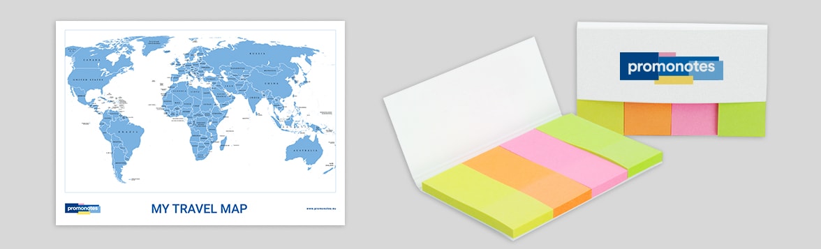 Business travel map – download and print! - PromoNotes